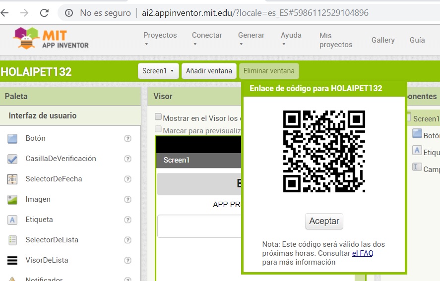 Calculo y Diseño 2 de I.P.E.T 132: MIT APP INVENTOR