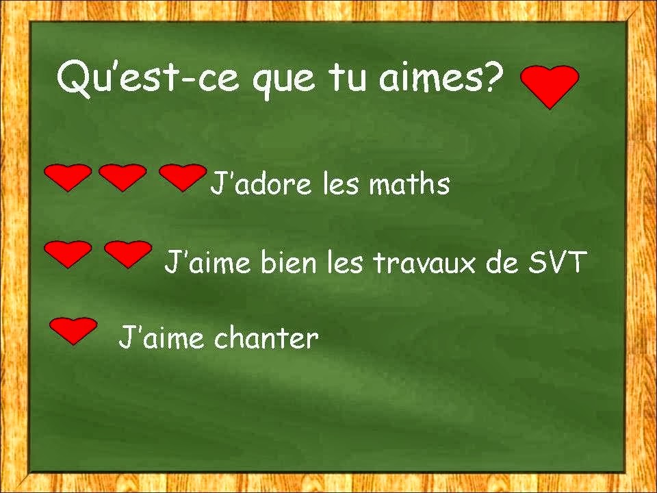 LA PROF DE FLE: Qu'est-ce qu'il aime?