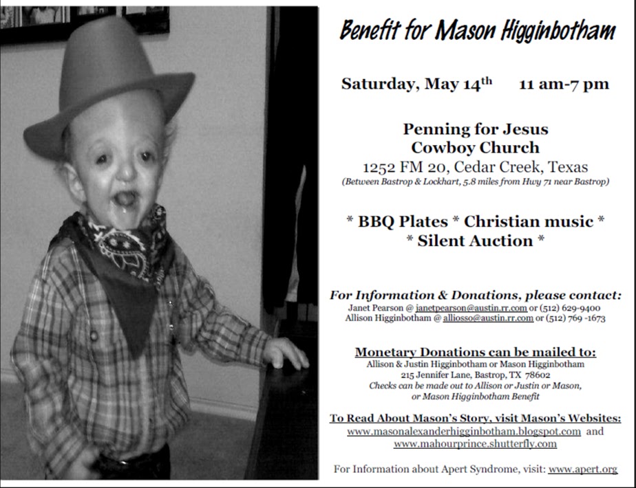 Mason Alexander Higginbotham: Benefit for Mason - May 14th