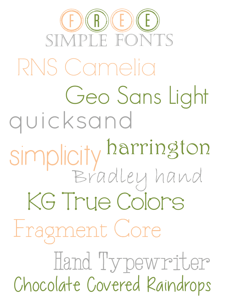 Grits & Giggles: Free Font February: Simple Fonts