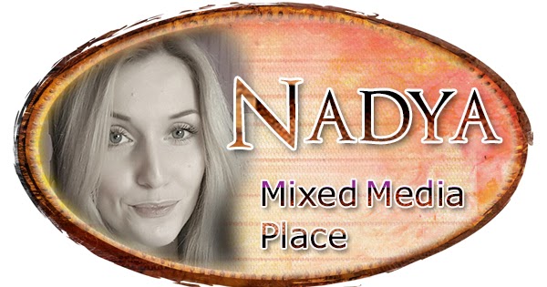 Mixed Media Place: Altered book cover by Nadya Drozdova