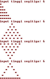 Cara Membuat Beberapa Segitiga Dengan Method Pada JAVA