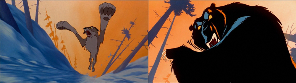 Colorful Animation Expressions: Bear Fight in the Snow