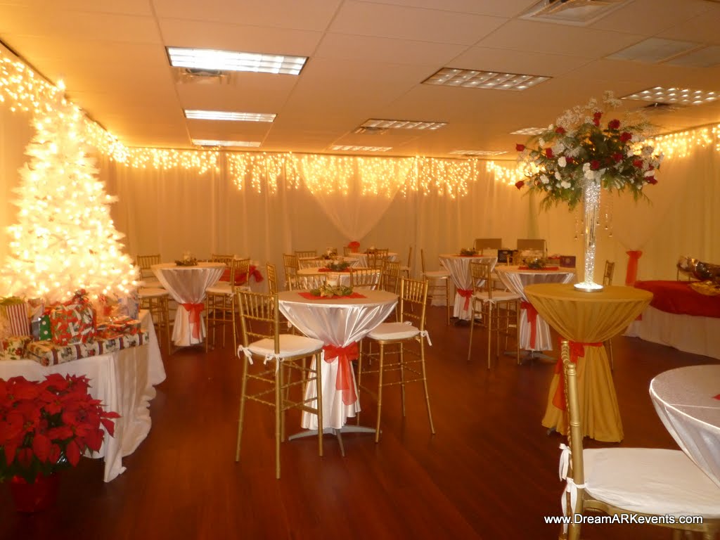 DreamARK Events Blog: Holiday event decoration with drape and Lights ...