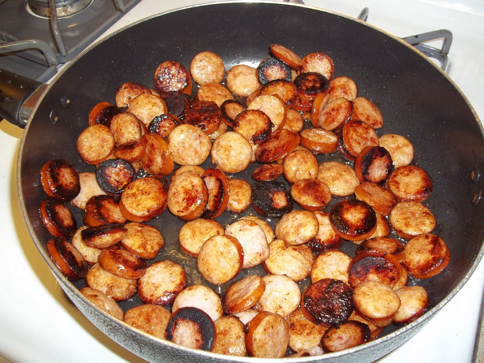 TastyTalkWithAmy: Sweet n Sour Smoked Sausage over rice (Easy)