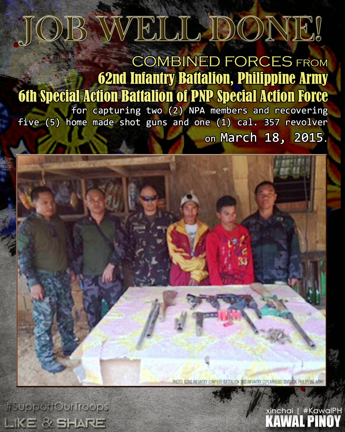 Kawal Pinoy Blog Army And Pnp Encounter Npa In Negros Captured 2 Rebels