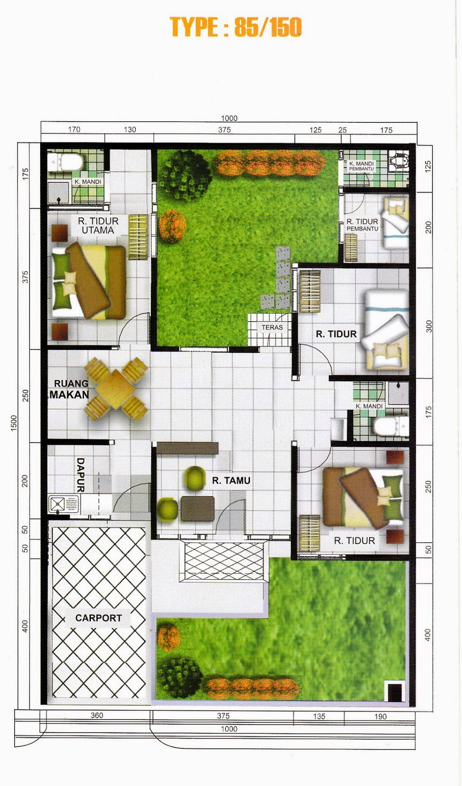 TYPE DAN LAYOUT RUMAH | PERUMAHAN BELLACASA