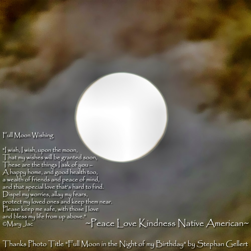 Peace Love Kindness Poems: Full Moon Wishing