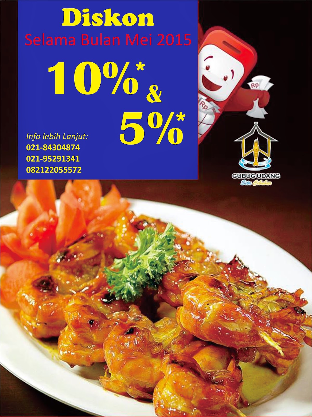 PROMO DISKON 10% dan 5% SELAMA BULAN MEI 2015 | Gubug Udang
