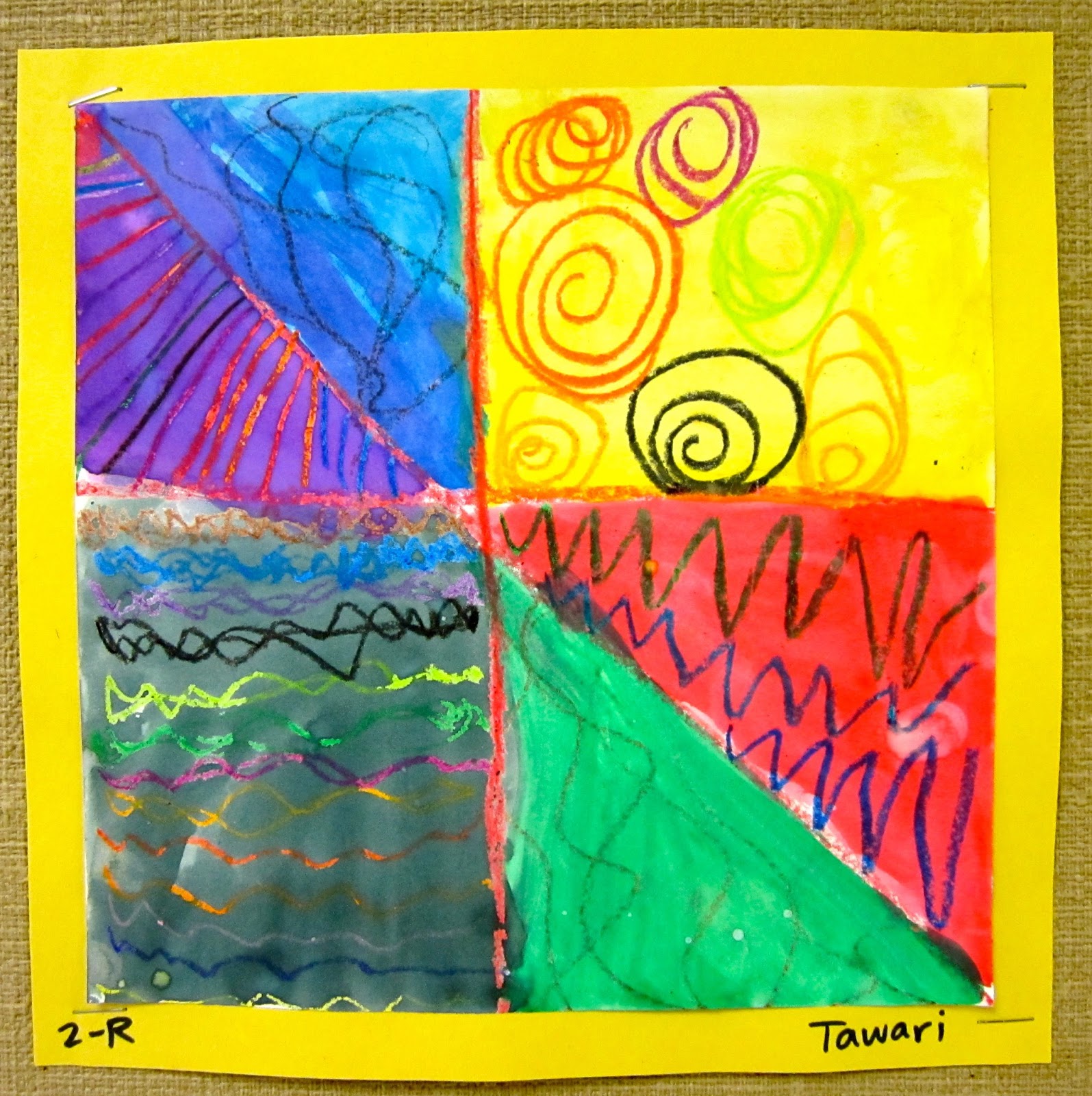 King Elementary Art Room: 2nd Grade Line Paintings