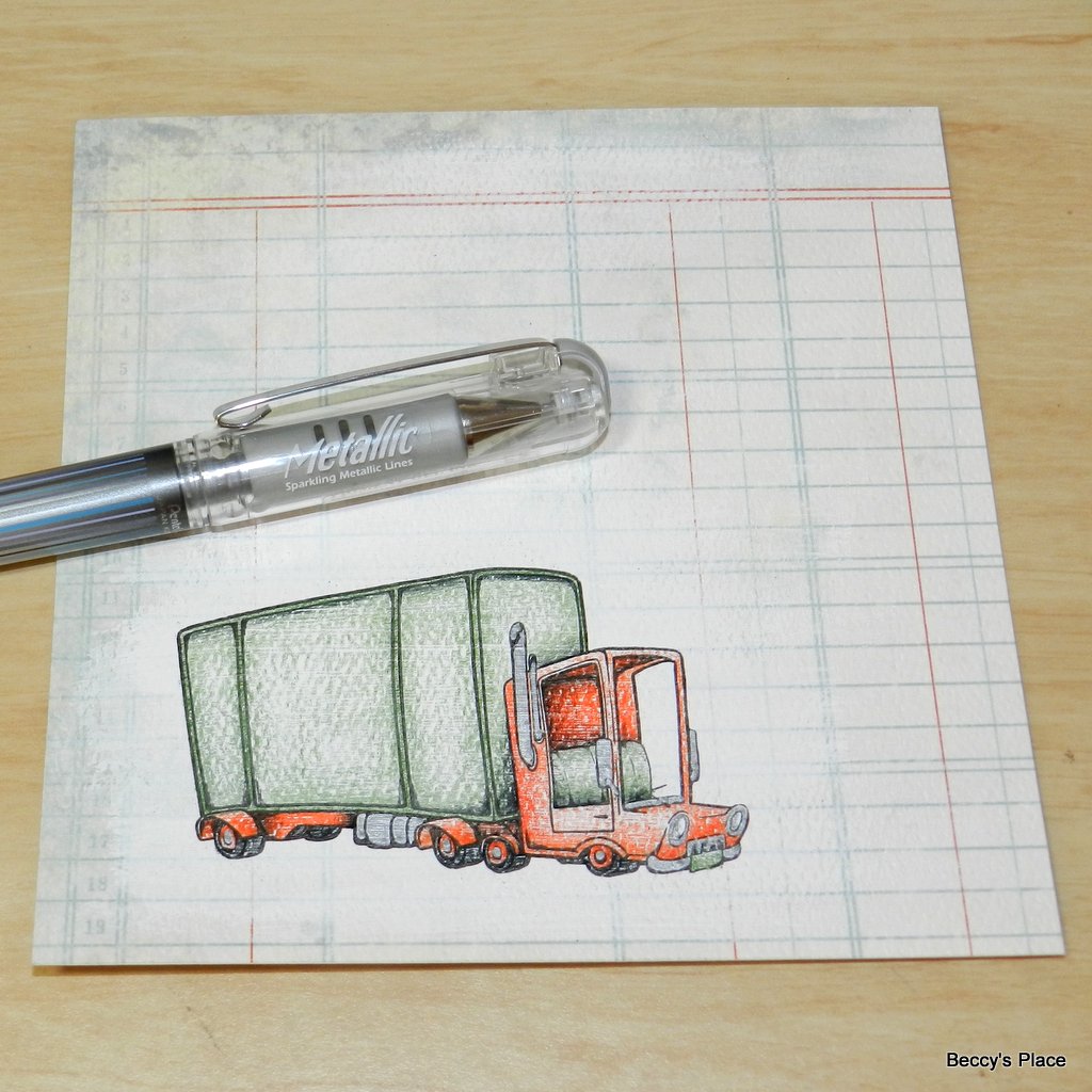 Beccy's Place: Tutorial: Stamping on Patterned Paper