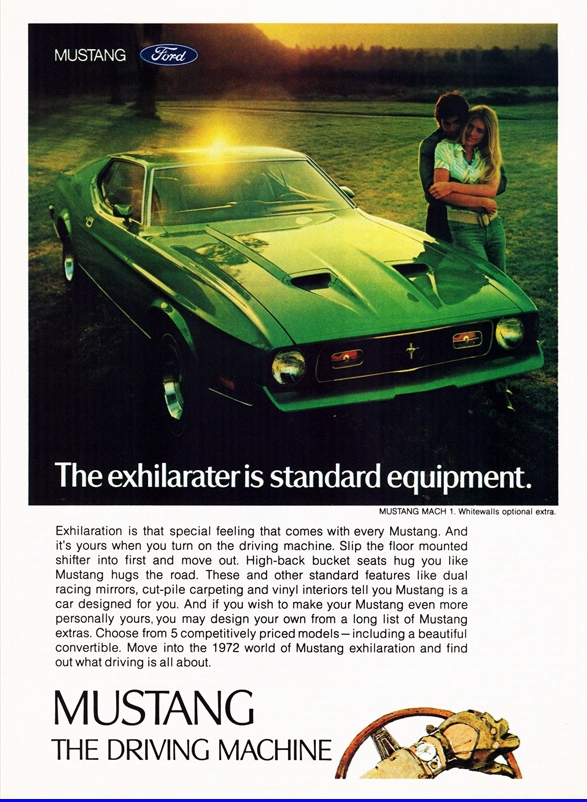 transpress nz: 1972 Ford Mustang advert