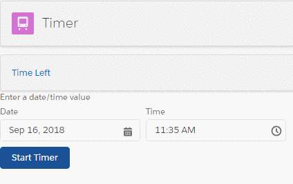 Salesforce Lightning: Countdown timer