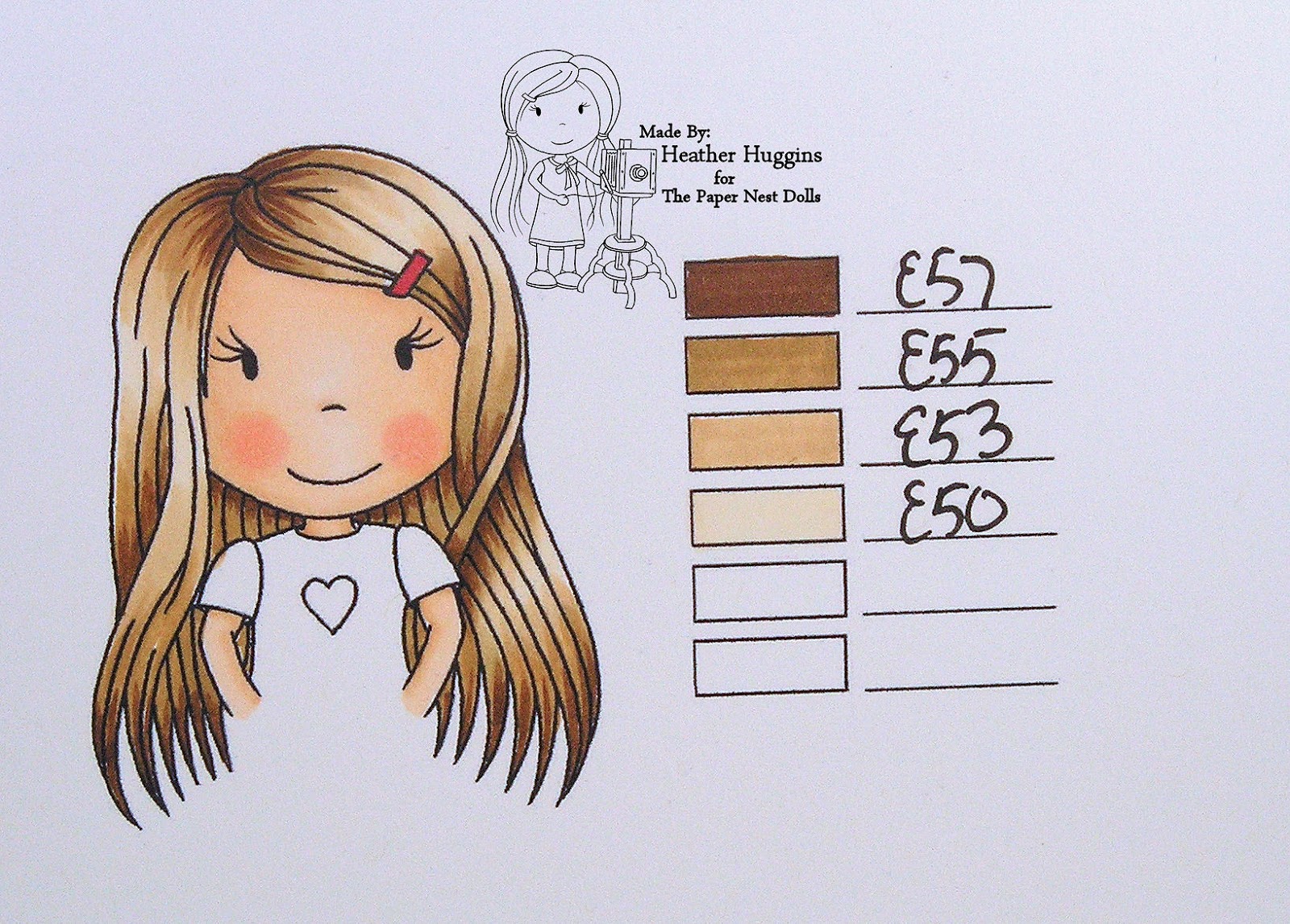 Paper Nest Dolls: Fairy with Umbrella & Copic Hair Color 12...