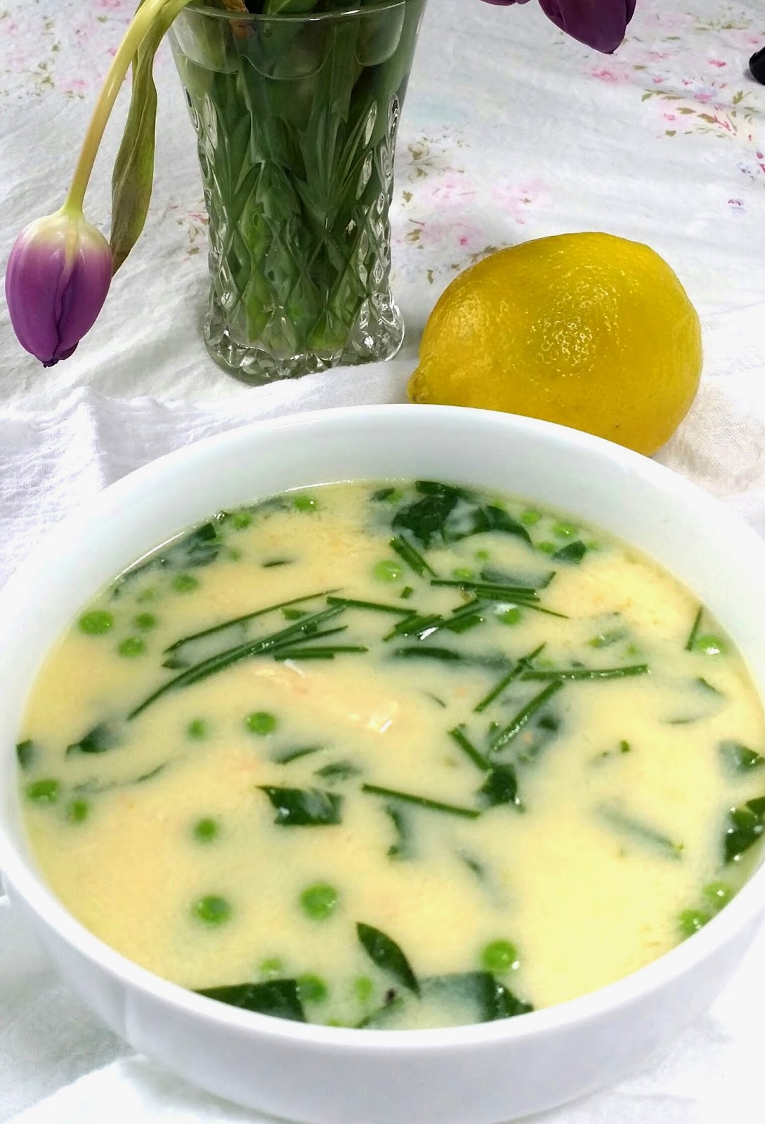 A Table At Robert Ridge: Chicken, Lemon, Egg and Spring Vegetable Soup