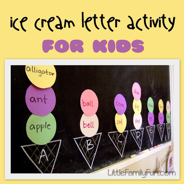 Little Family Fun: Ice Cream Letter Activity
