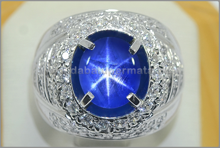 Batu Mulia Royal Blue SAPPHIRE Star Mogok Burma - SPS 229