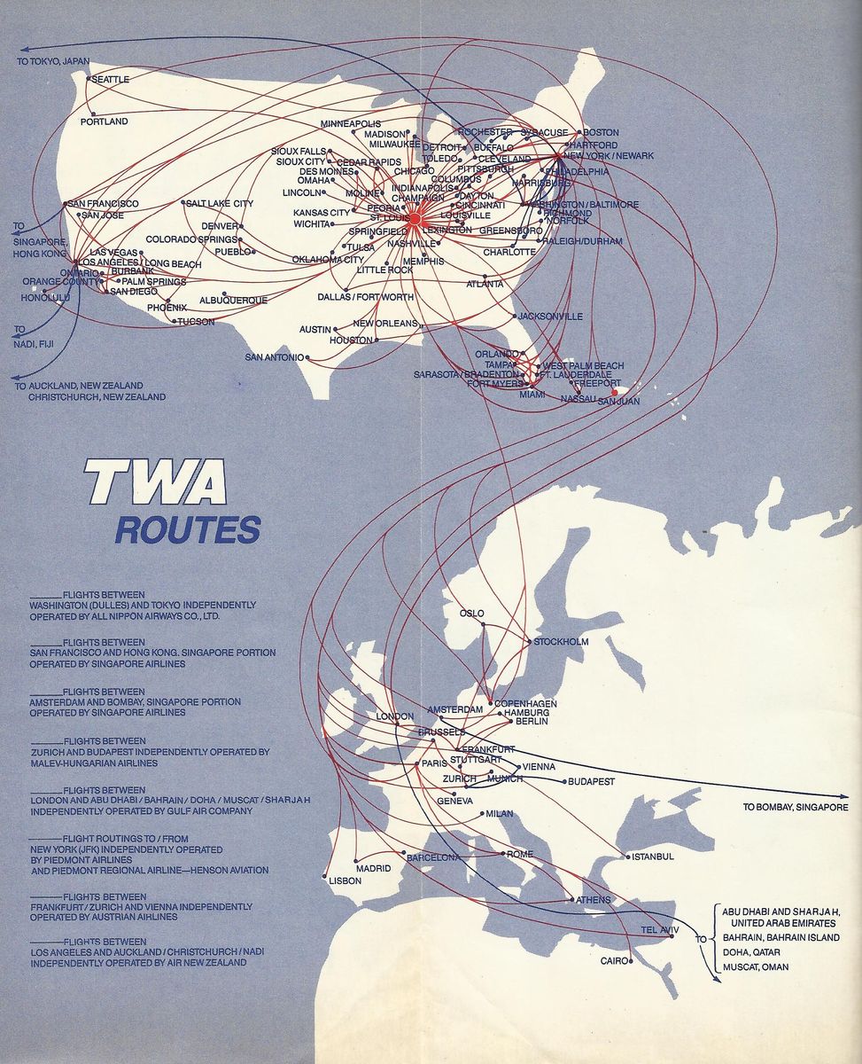 Airline memorabilia: TWA (1988/1989, 1989)