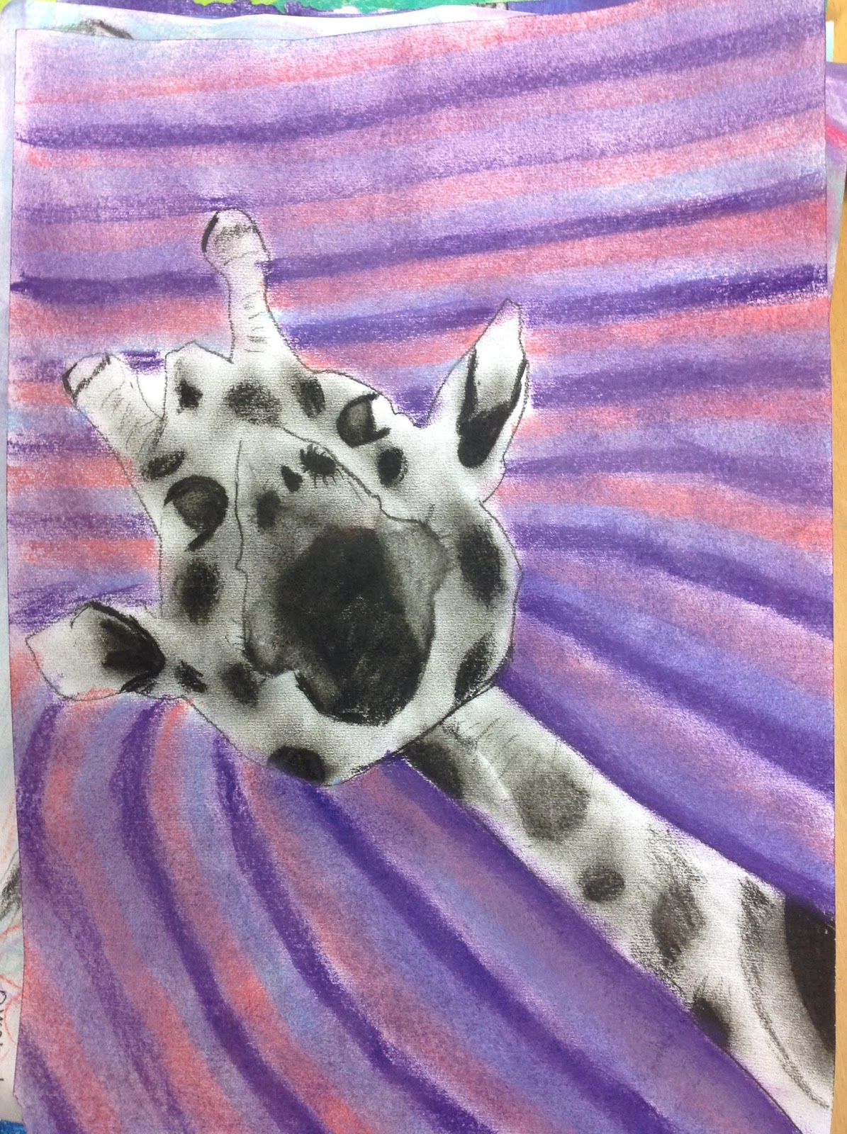 One Point Perspective - Charcoal Distorted Animals.