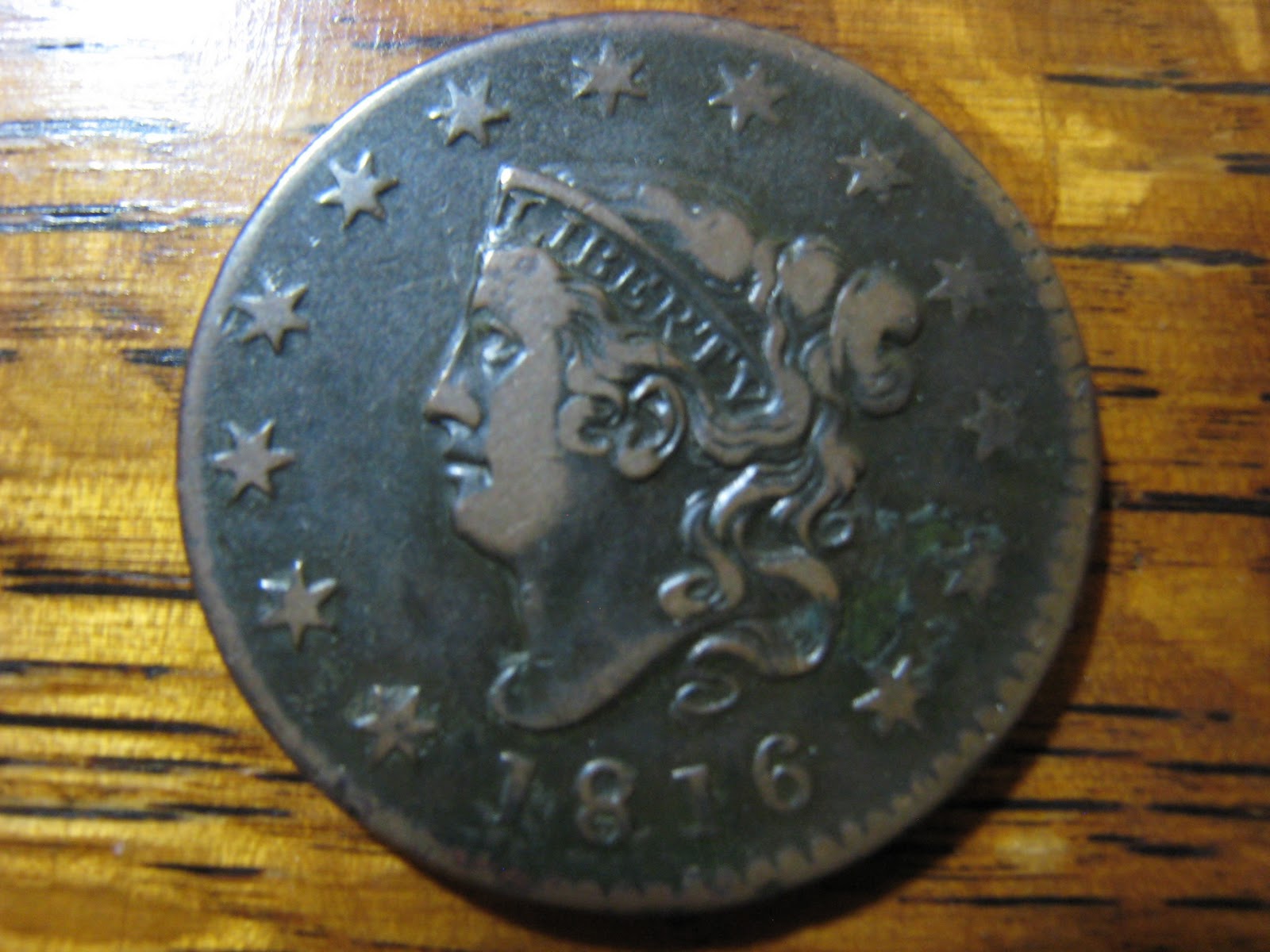 Black Swamp Cornucopia: An 1816 Matron Head large cent, Pierre L'Enfant ...