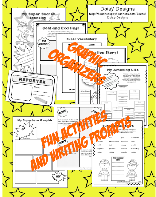 Daisy Designs: Superhero Creative Writing