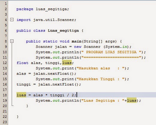 AWSYSTEK: Menghitung luas segitiga