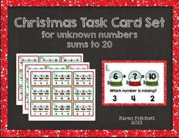 Mrs. Pritchett's Printables: Free Christmas Math Task Cards!