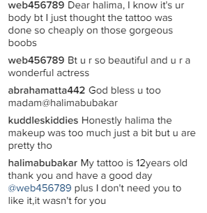 Hailma Abubakar replies followers who criticized her makeup