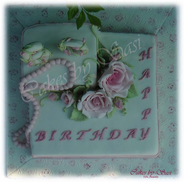 My creations so far...: Rose Vines: A 60th birthday Cake
