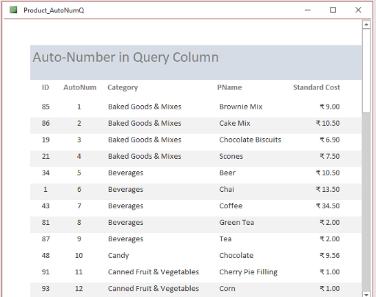 Auto-Numbers in Query Column Version-2 ~ LEARN MS-ACCESS TIPS AND TRICKS