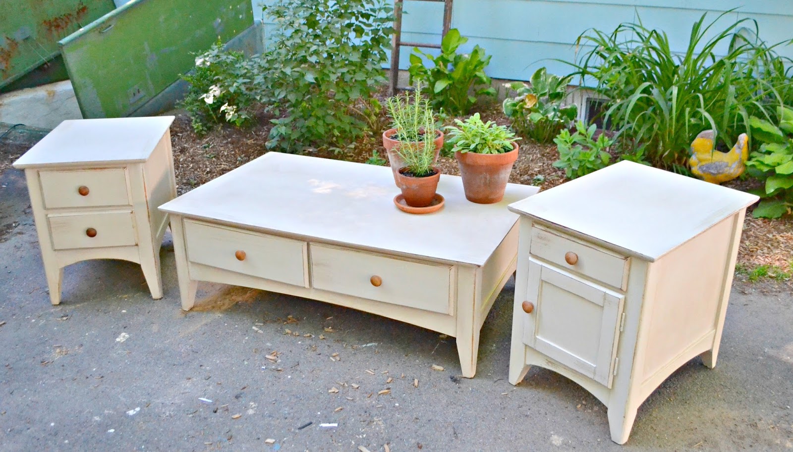 Heir and Space: A Coffee Table Set in Cream