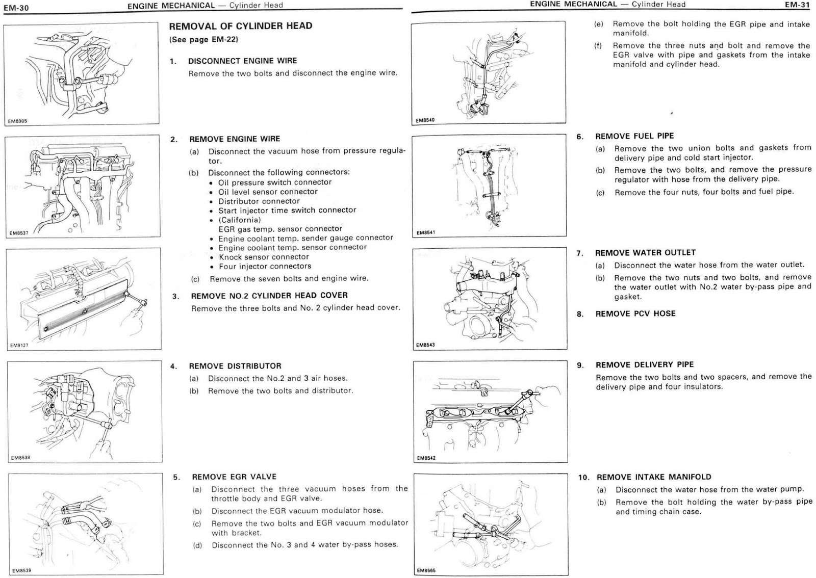 Tarago / Previa / Estima / TCR10 1993 Workshop: 02 - Engine Mechanical