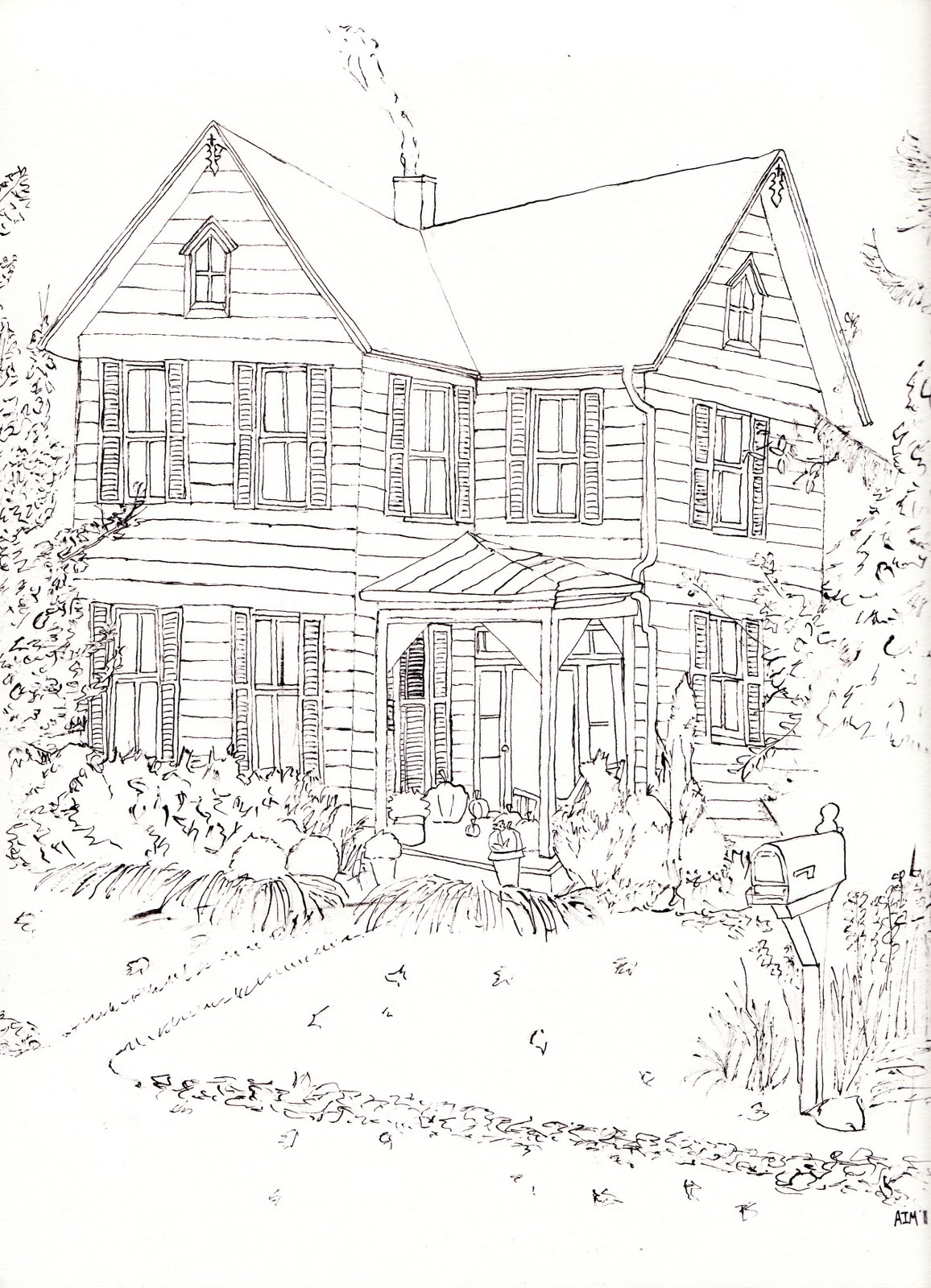 ashley.mancuso.illustration.: My Neighbor's House