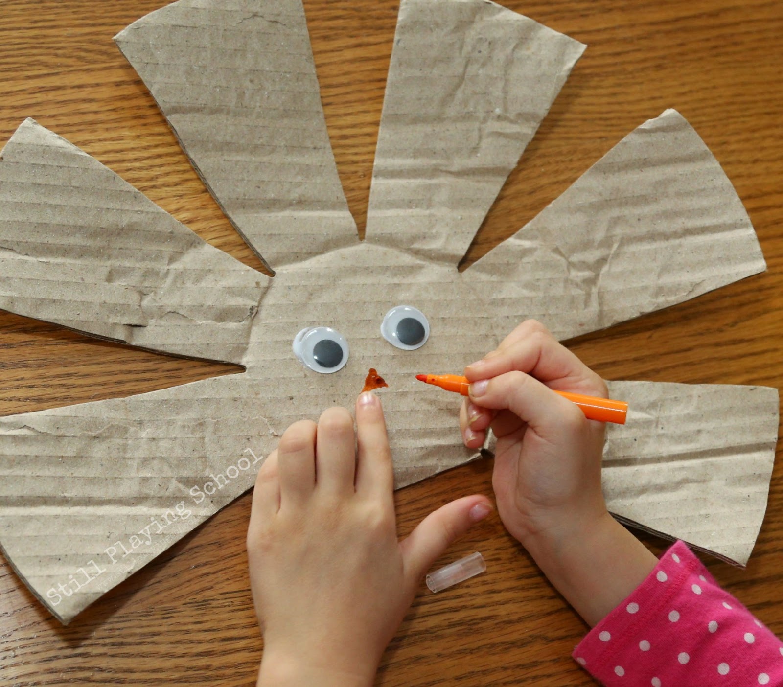 Yarn Wrapped Turkey Craft | Still Playing School
