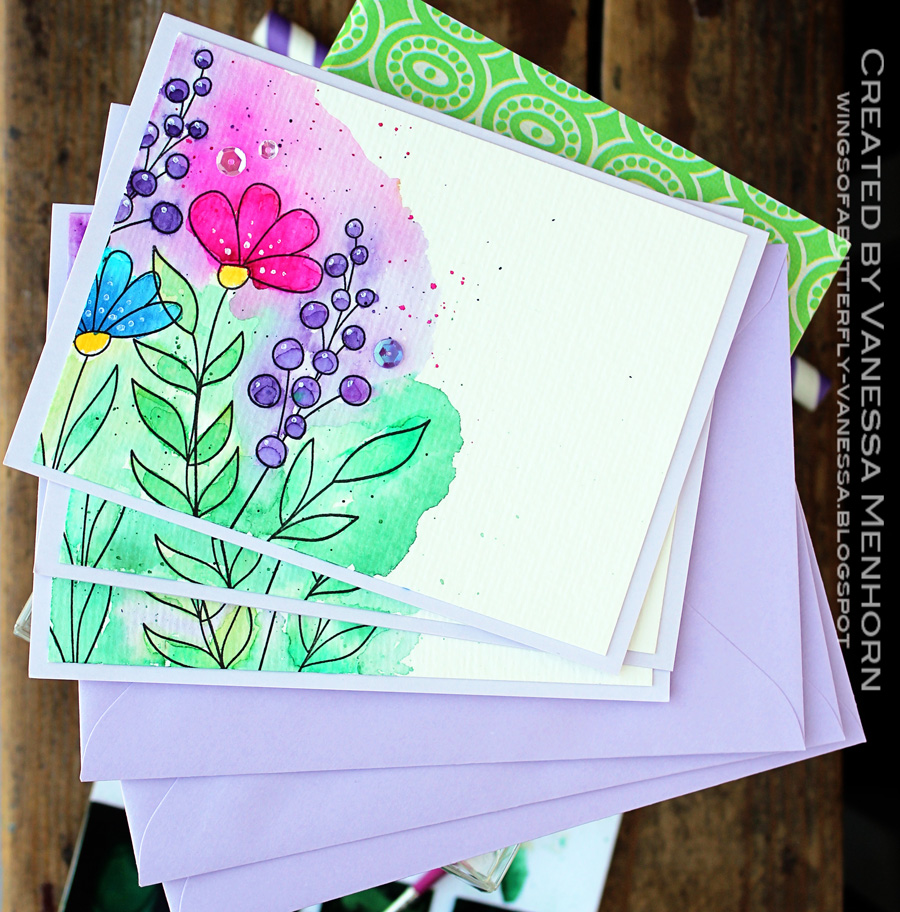 wings of a butterfly: A Watercolor Card Set