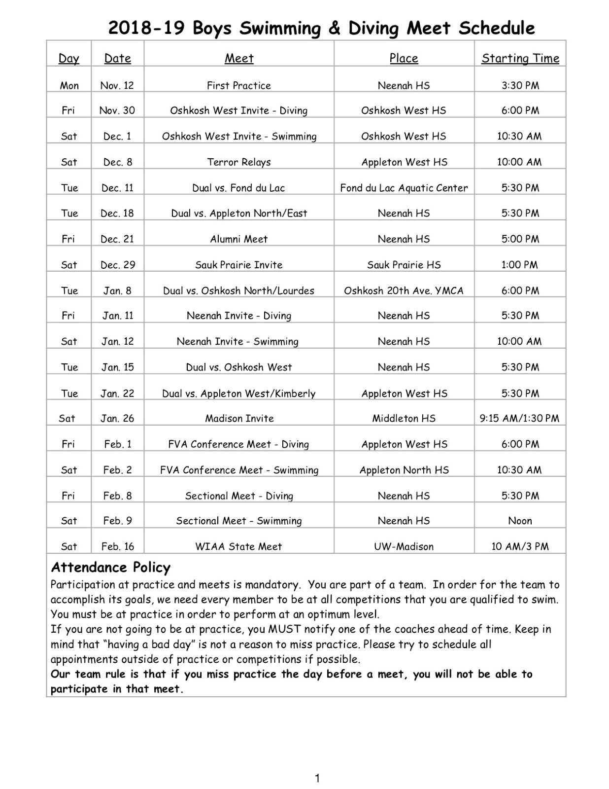 NHS Rocket Swimming and Diving Team: 2021-22 Boys Swimming & Diving ...