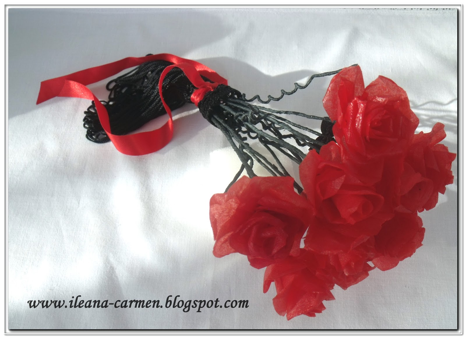 hobbies: Crepe Paper Red Roses