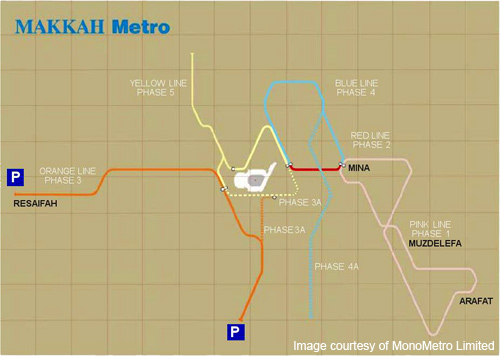 MAP - MAKKAH METRO - THE JOURNEY OF HAJJ GOES GREEN ~ Alhamdulillah for ...