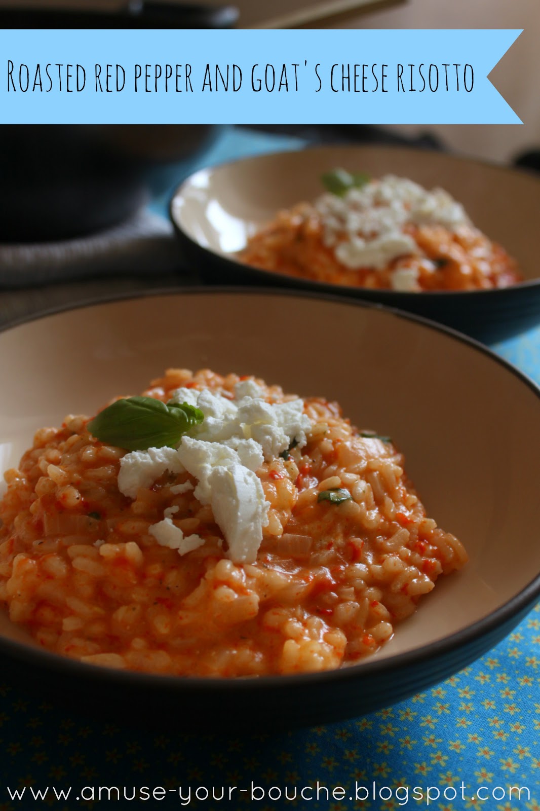 Amuse Your Bouche: Roasted red pepper and goat's cheese risotto