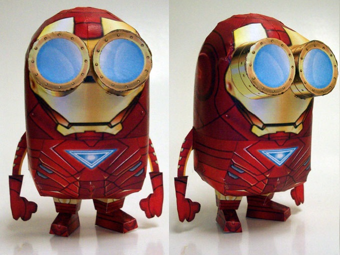 PapercraftZone Br: Minion - Iron Man Mark VI - Papercraft - By PaperReplika