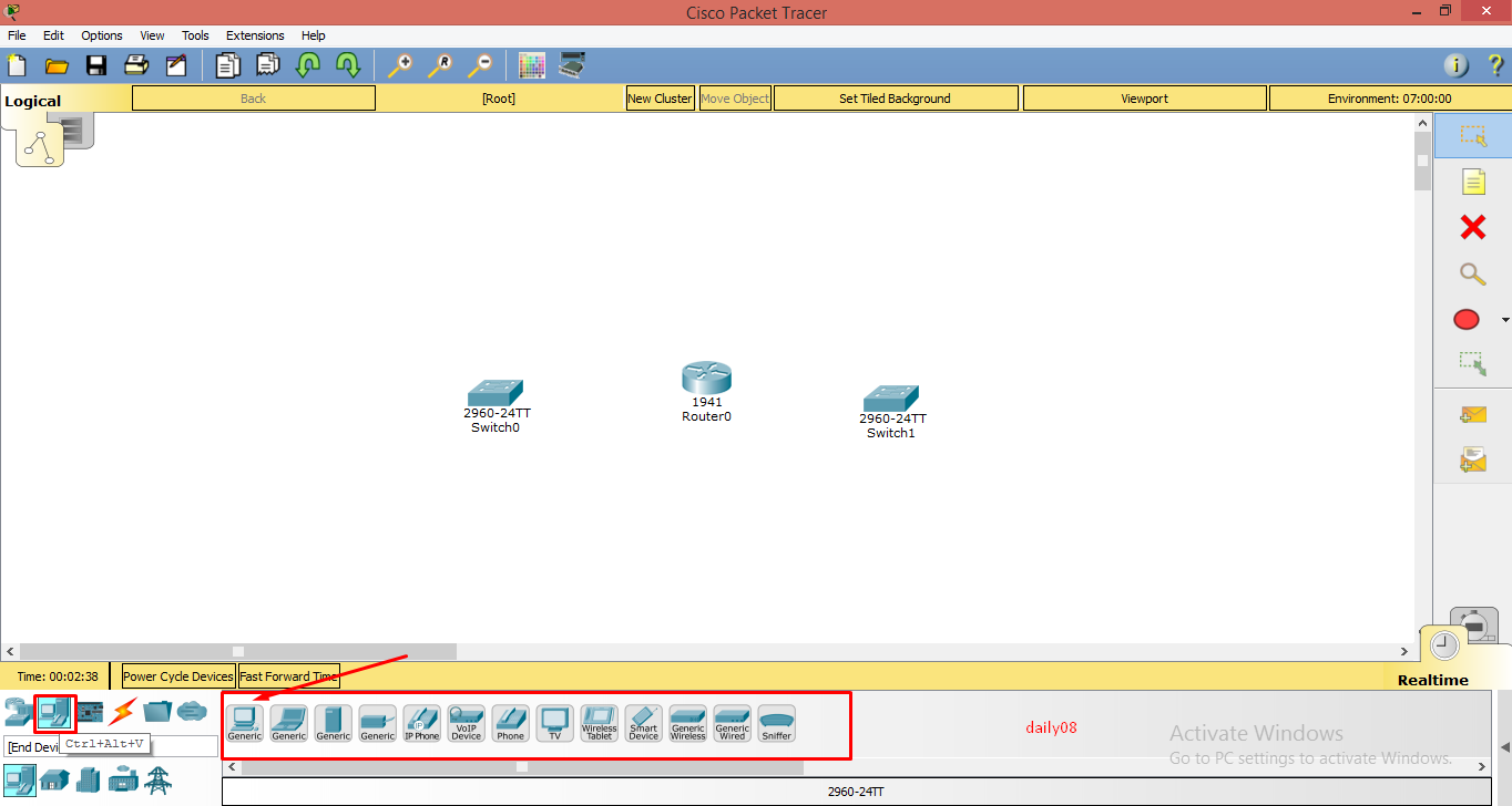 Konfigurasi dasar Cisco PT