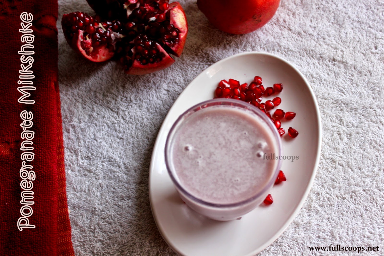 Pomegranate Milkshake ~ Full Scoops - A food blog with easy,simple ...