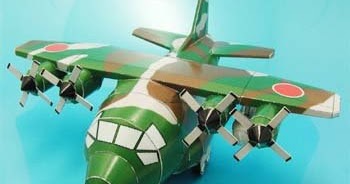 Japan Self-Defense Air Force C-130H Paper Toy | Paperized Crafts