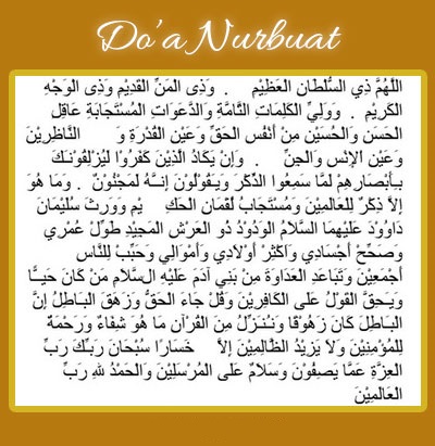 Benefits of Do'a Nurbuat - ZIKIR & DO'A
