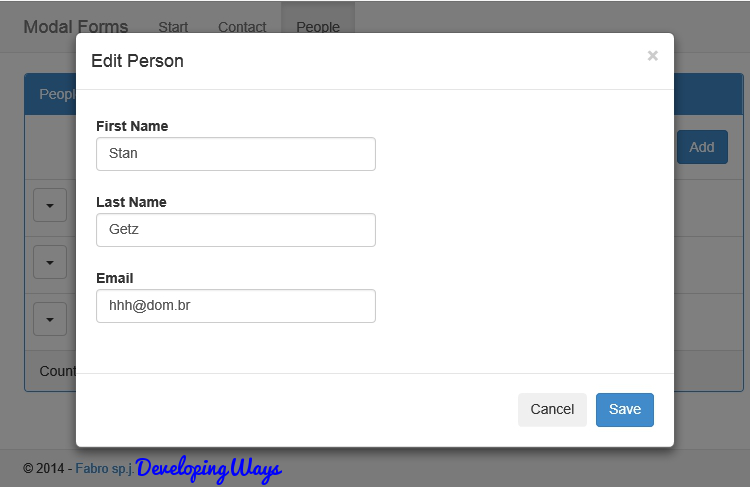 Create a modal popup and enabling it onclick event from server and ...