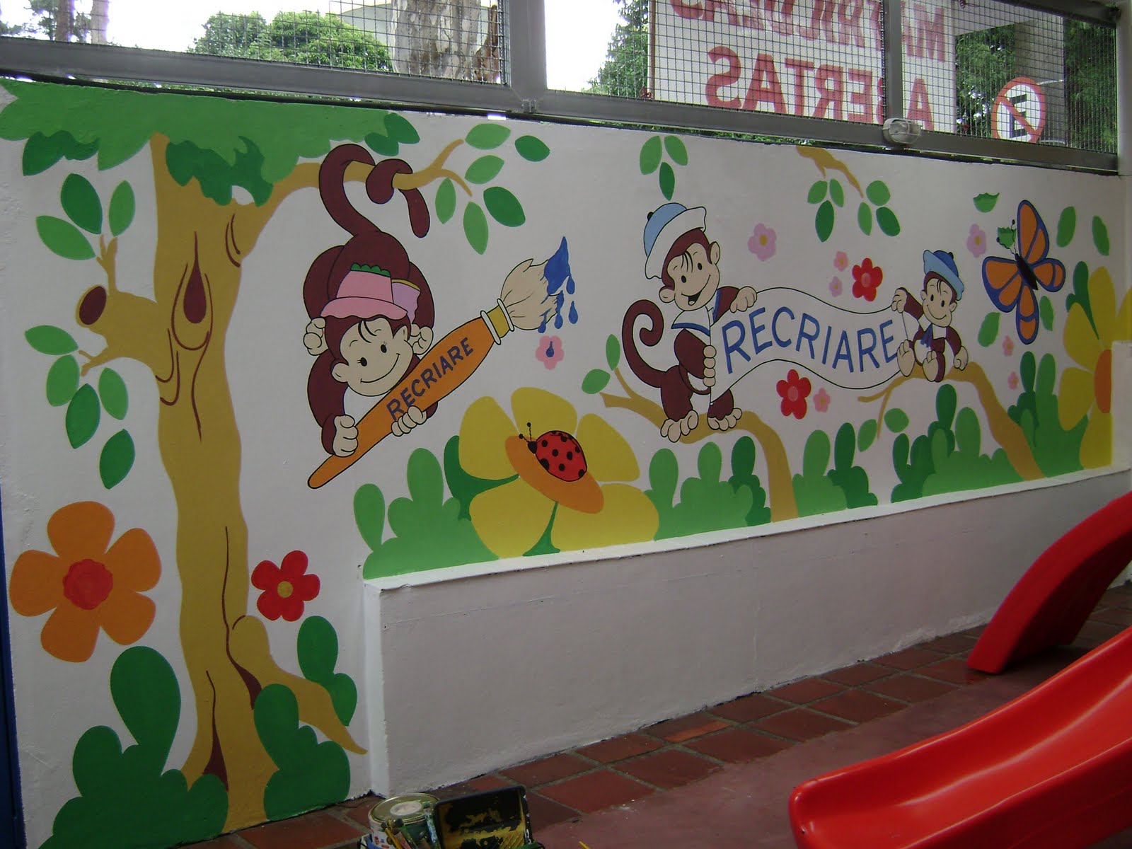 Pintura Em Parede De Escola Infantil - FDPLEARN