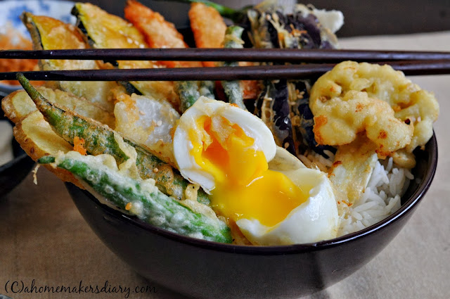 Tempura and Tempura Rice Bowl - A Homemaker's Diary