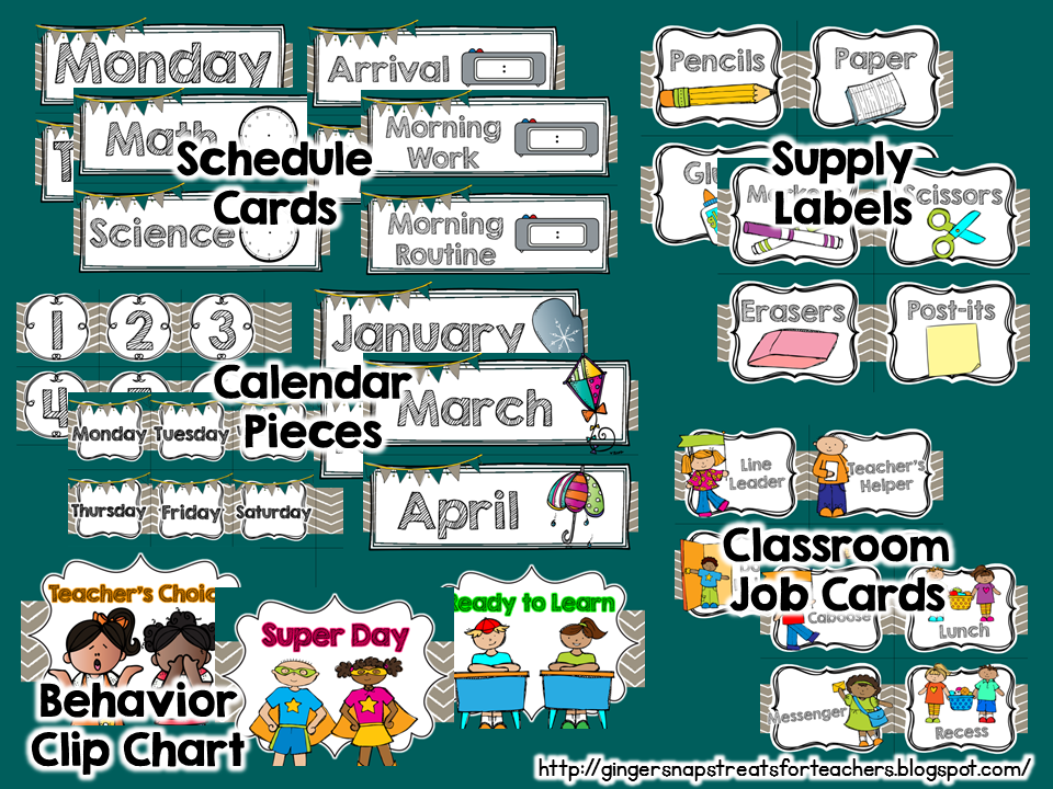 Ginger Snaps: Back to School Decor, Ideas, and a Freebie!