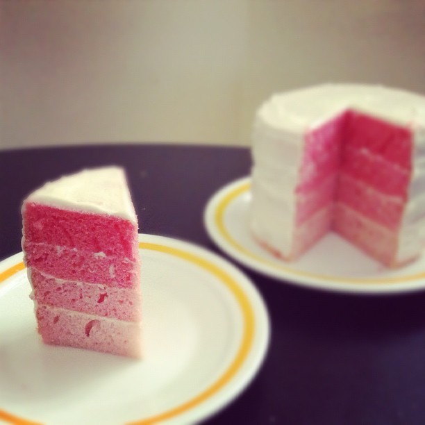 Crystal Noir: Pink Gradient Cake