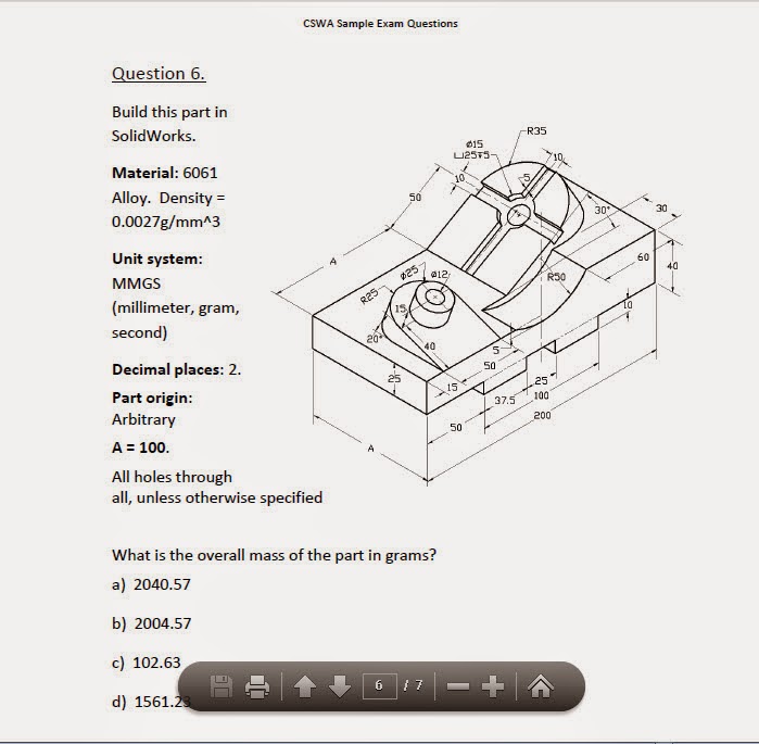 Proyectos personales: Ejercicio 6 para obtener el Certified SolidWorks ...